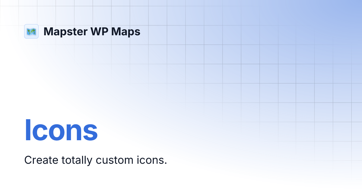 Icons | Mapster WP Maps